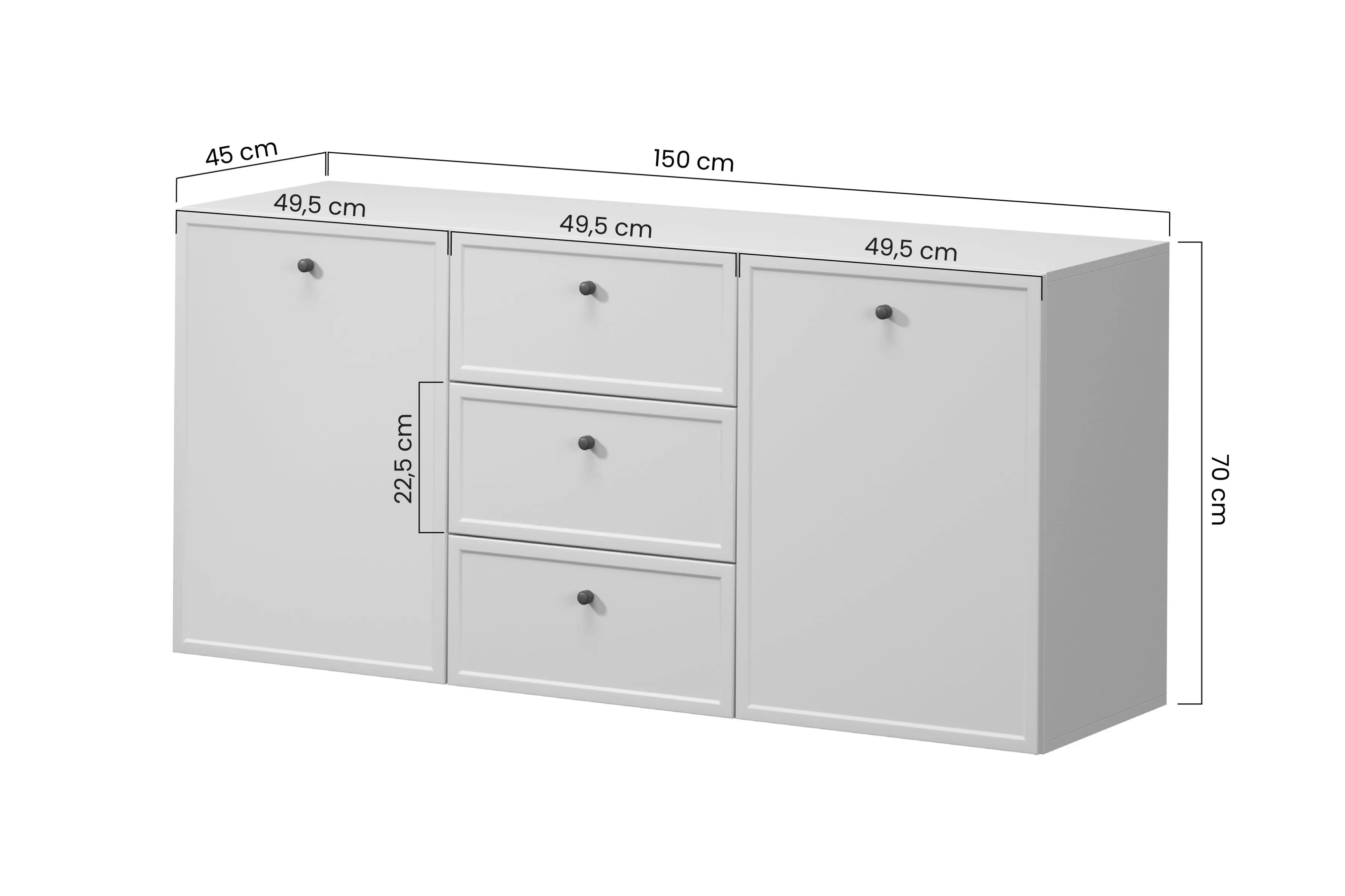 Komoda Lorini 150 cm wisząca - kaszmir | Meble Bogart